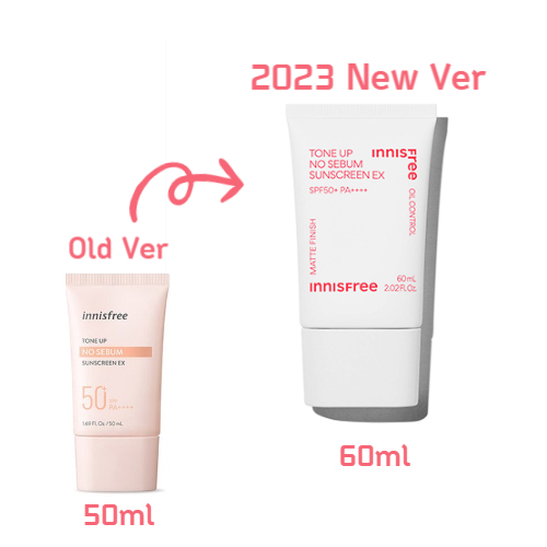 Innisfree Tone Up No Sebum Sunscreen EX SPF50+ PA++++ 60mL | Shopee Philippines