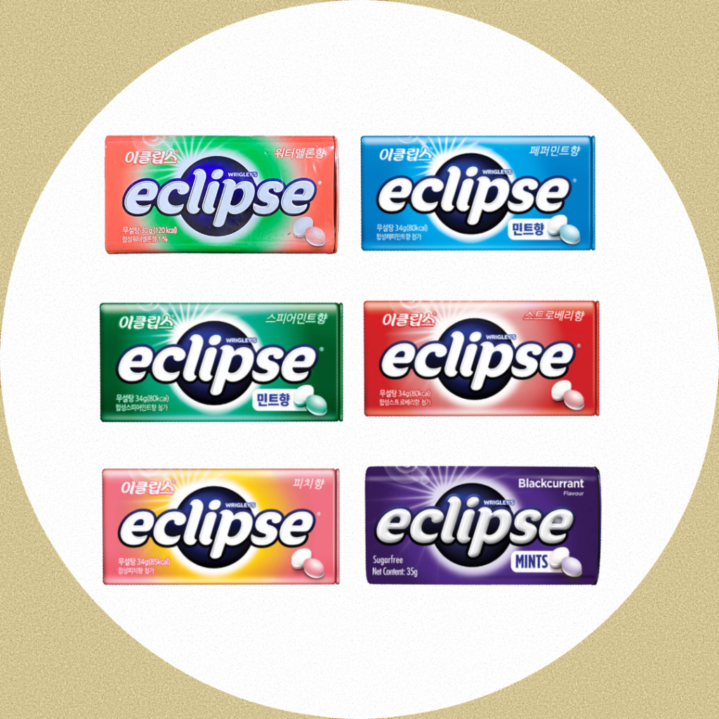 [Eclipse] Sugar Free Candy 6 Flavors (Watermelon, Peppermint, Spearmint, Strawberry, Peach ...