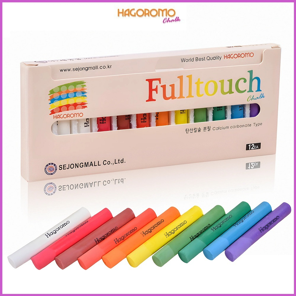 HAGOROMO Fulltouch Chalk White/10color 12pcs, Well Coated and Dust Free ...