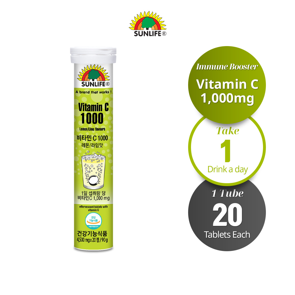 Sunlife Immune Booster Vitamin C 1000mg Effervescent (20 Tablets ...