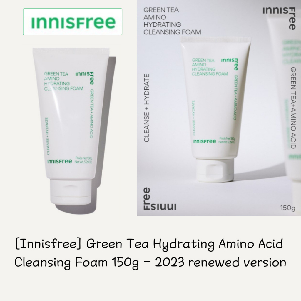 Innisfree Green Tea Hydrating Amino Acid Cleansing Foam 150g #daily ...