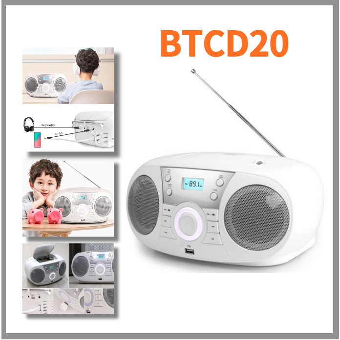 COBY KOREA BTCD20 bluetooth portable cd player streo FM Radio usb ...