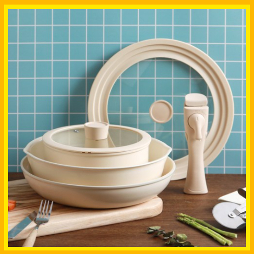 Korean cook&cook Cookware Pot And Frying Pan Set | Shopee Philippines
