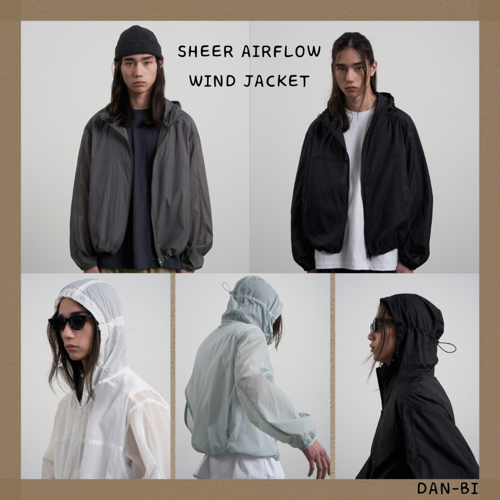 [LAFUDGE] Sheer Airflow Wind Jacket / UNISEX /For Summer / rainy day ...