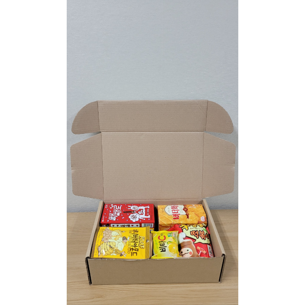 Korean Snack Box HBAF Honey butter almond tteokbokki snack Ritz Mychew ...
