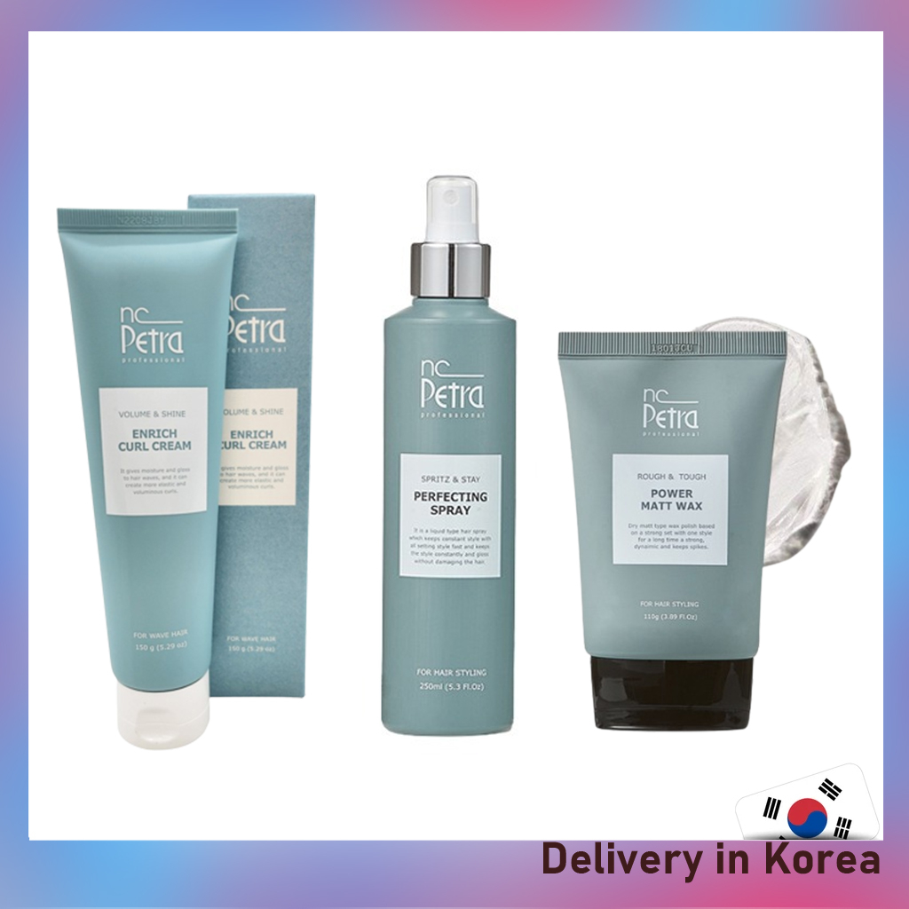 [ NC Petra ] Premium Hair Line Styling Line/ Enrich Curl Cream/ Power Matt Wax/ Perfecting Hair ...