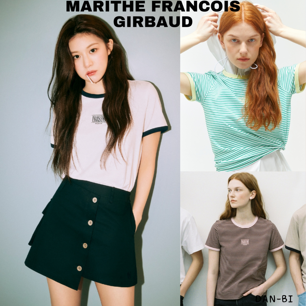 [MARITHE FRANCOIS GIRBAUD] W CLASSIC LOGO RINGER TEE / 4color /100% ...