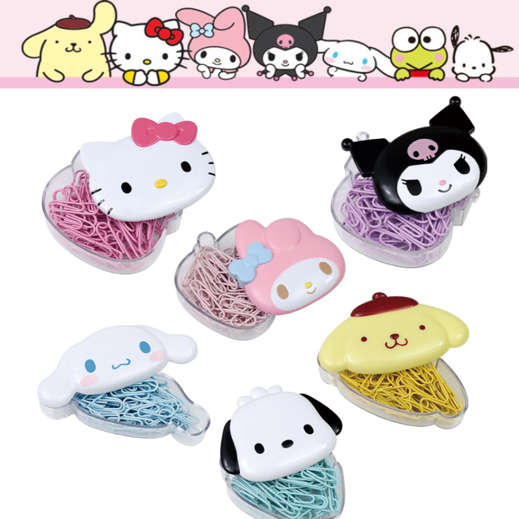 [Sanrio] PaperClip 50pcs Colors Clips Bookmark Kuromi Cinammoroll My ...