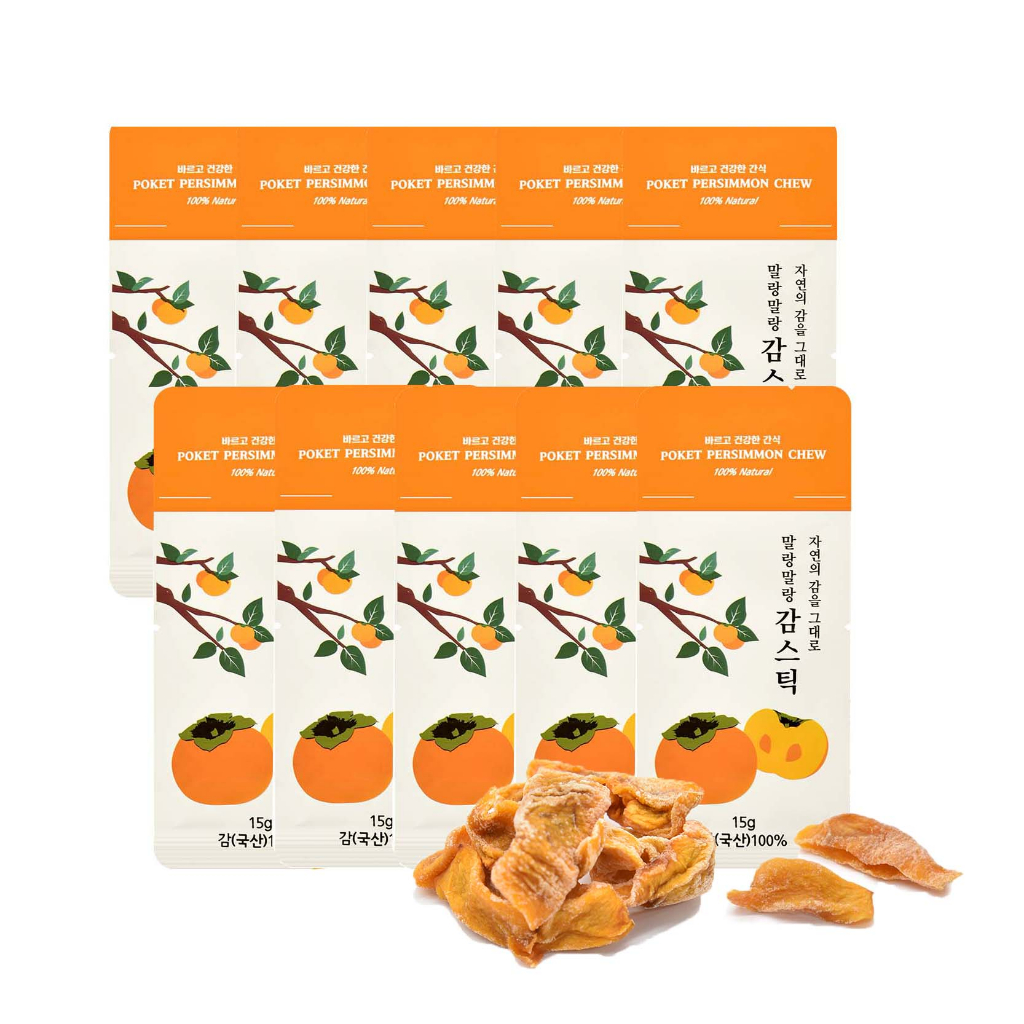 [HANWOOL] Korean Dried Persimmon Chewy Snack 15g X 10 Pouches | Shopee ...