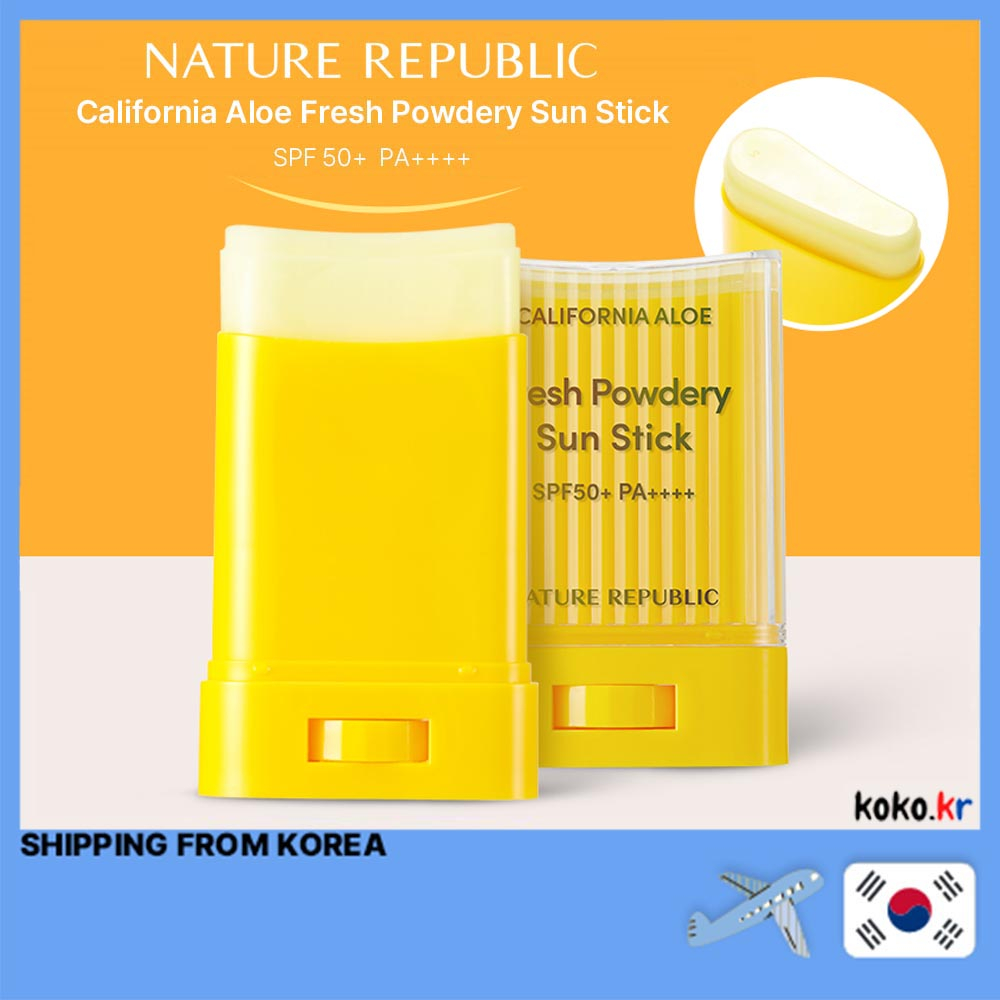 Nature Republic California Aloe Fresh Powdery Sun Stick SPF50+ PA ...