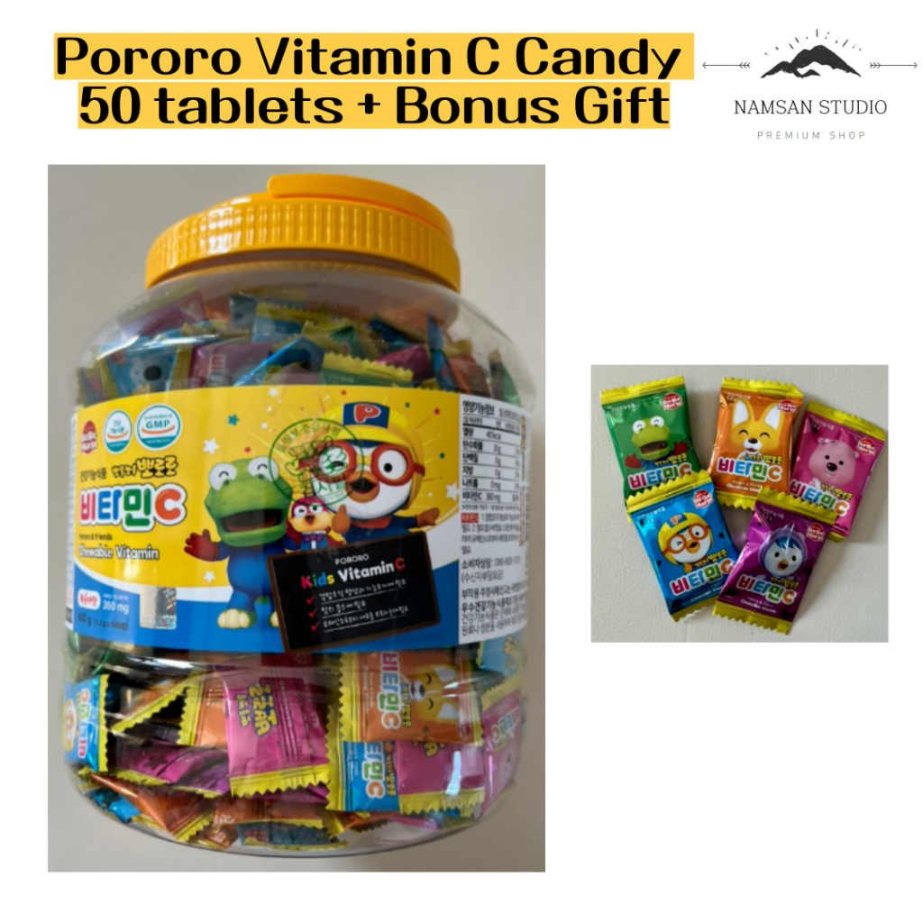 Pororo Vitamin C Candy 50 tablets(No case) | Shopee Philippines