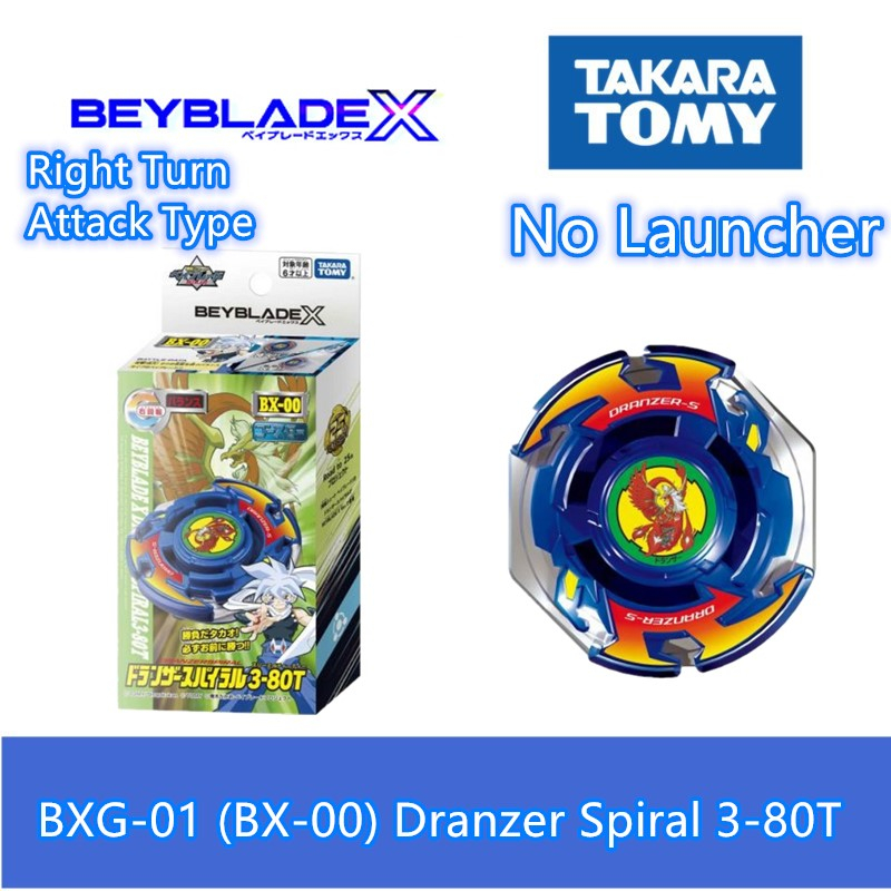 Original Takara Tomy Beyblade-X Booster BXG-01 (BX-00) Dranzer Spiral 3-80T Bx-00 | Shopee ...