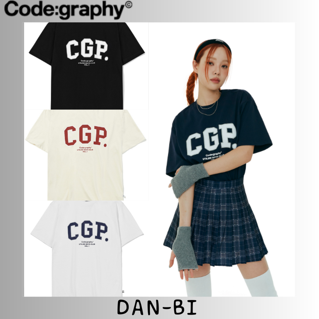 [CODEGRAPHY] CGP ARCHY LOGO T-SHIRTS 4COLORS 4SIZE COOL COTTON NEAT WOMEN DAILY KOREA STYLE ...