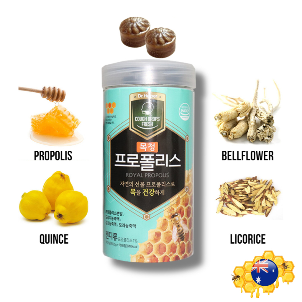 Dr Helper Propolis Candy Throat Lozenges, Natural Sweetener, Immune ...