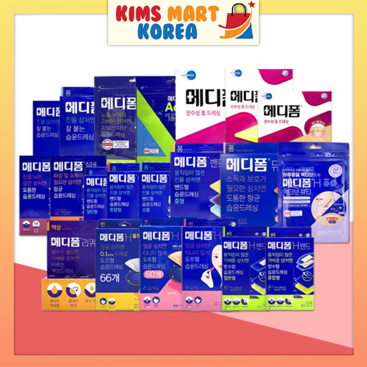 Medifoam Korean Adhesive Bandages for Wound Care & Blisters, All ...