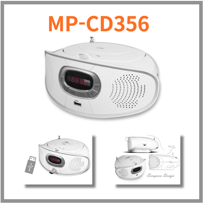 1 X COBY MP-CD356 Portable MP3 CD Player powerful sound FM Radio usb ...