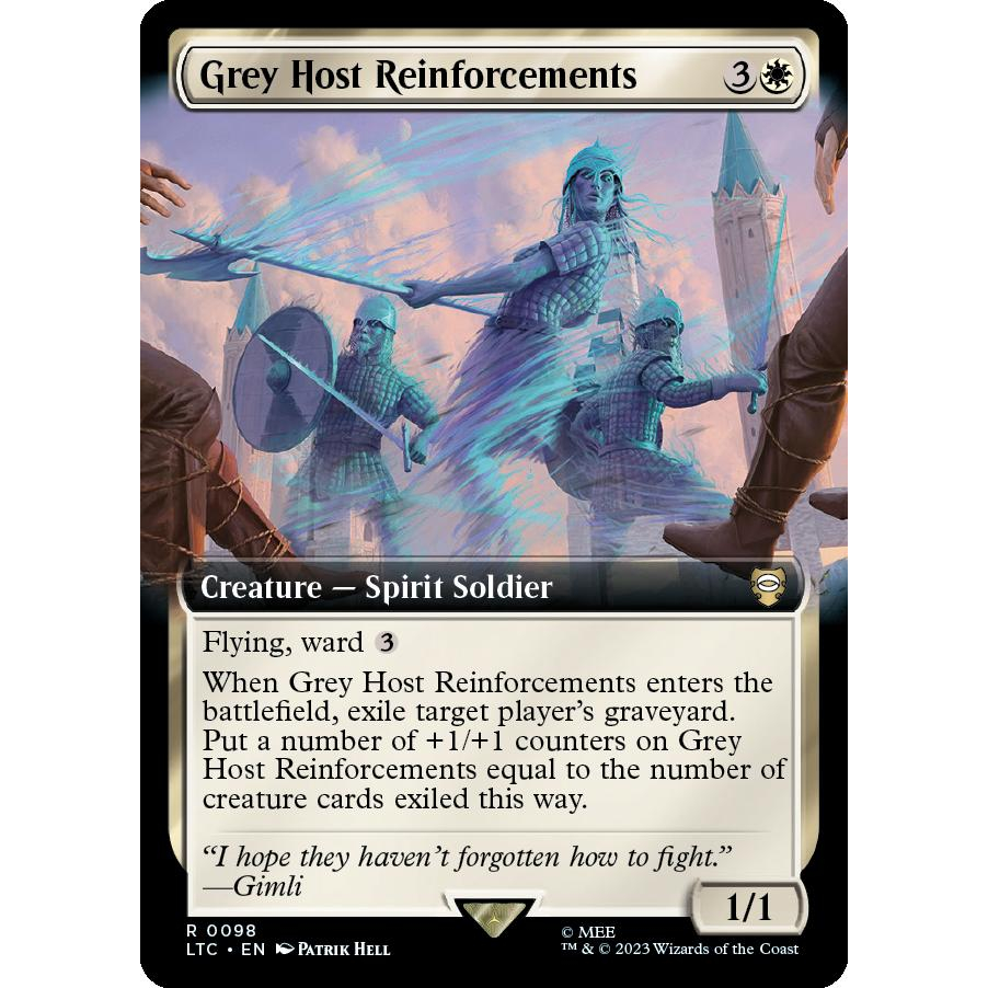LTC_098 GREY HOST REINFORCEMENTS Extended Art Borderless MTG: Magic the ...