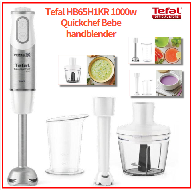 Tefal HB65H1KR 1000w hand blender Quickchef Bebe 20 non-stop adjustable ...