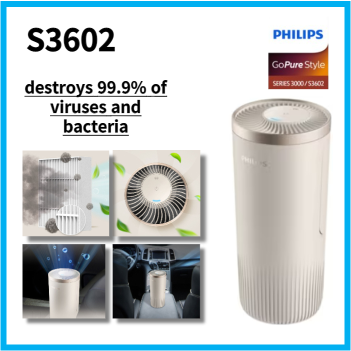 Philips GoPure Style S3602 Car Sterilization Air Purifier UVC light ...