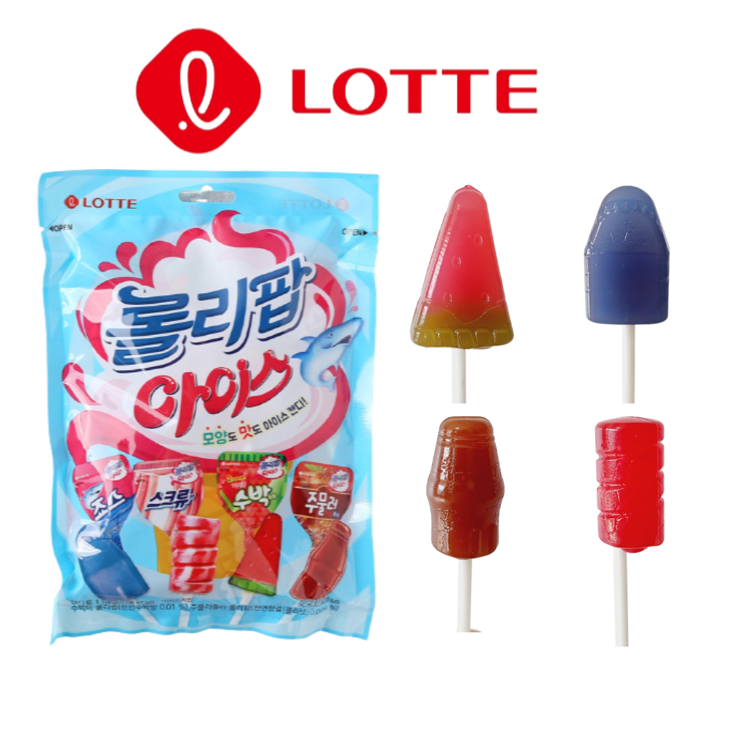 [Lotte] Korean Lollipop Ice Candy 132g (11g*12ea) / Four Flavors ...