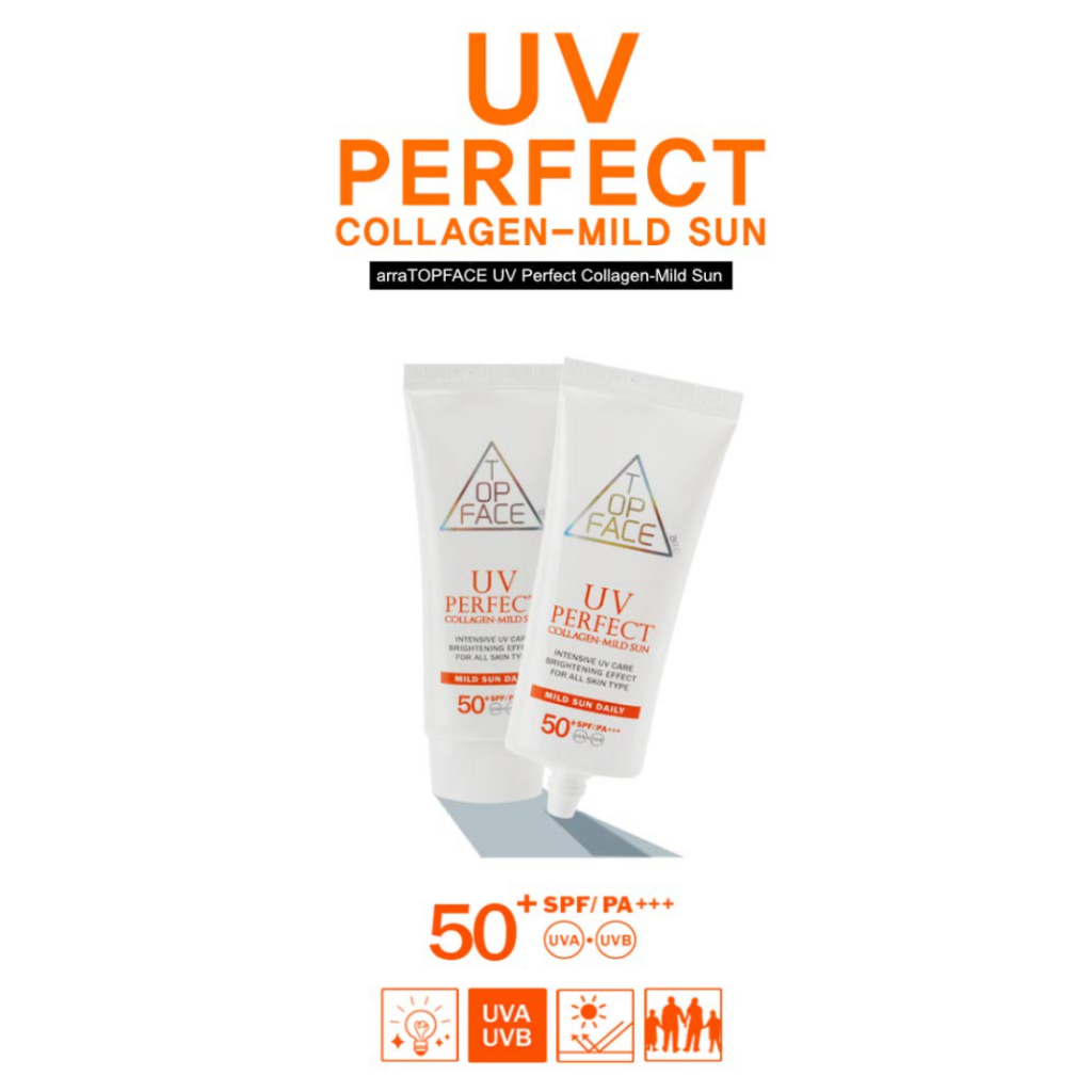 Arra TopFace UV Perfect Collagen Mild Sun SPF50+/PA+++ 70ml / UVA UVB ...