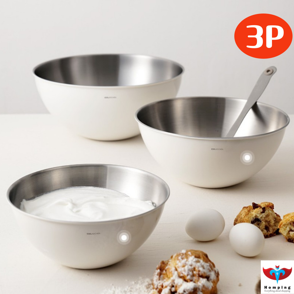 [Edel Kochen] Lovely color. Collection of color mixing bowls (3 colors ...