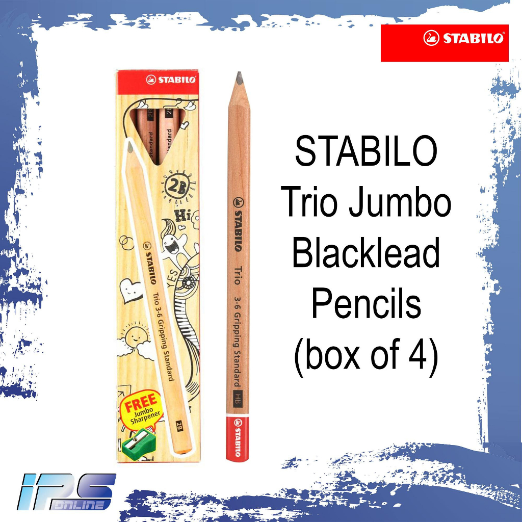 STABILO Trio Jumbo Blacklead Pencil (Box of 4) | Shopee Philippines