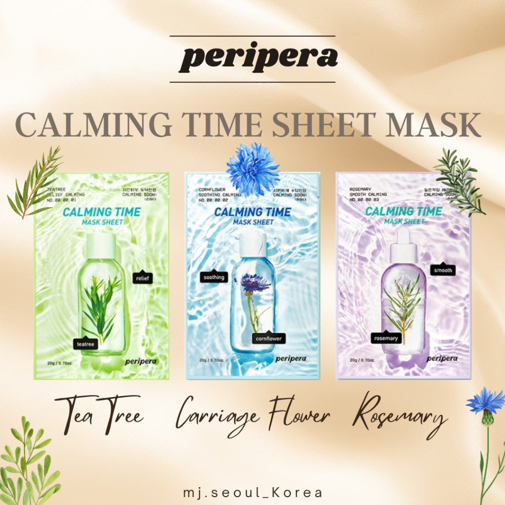 peripera Calming Time Shoeet Mask 10pcs 3types moisturizing, Calming ...