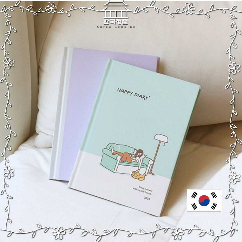 [Korean product-Indigo] 2024 Happy Diary/ Planner B6 Date-Type Diary ...