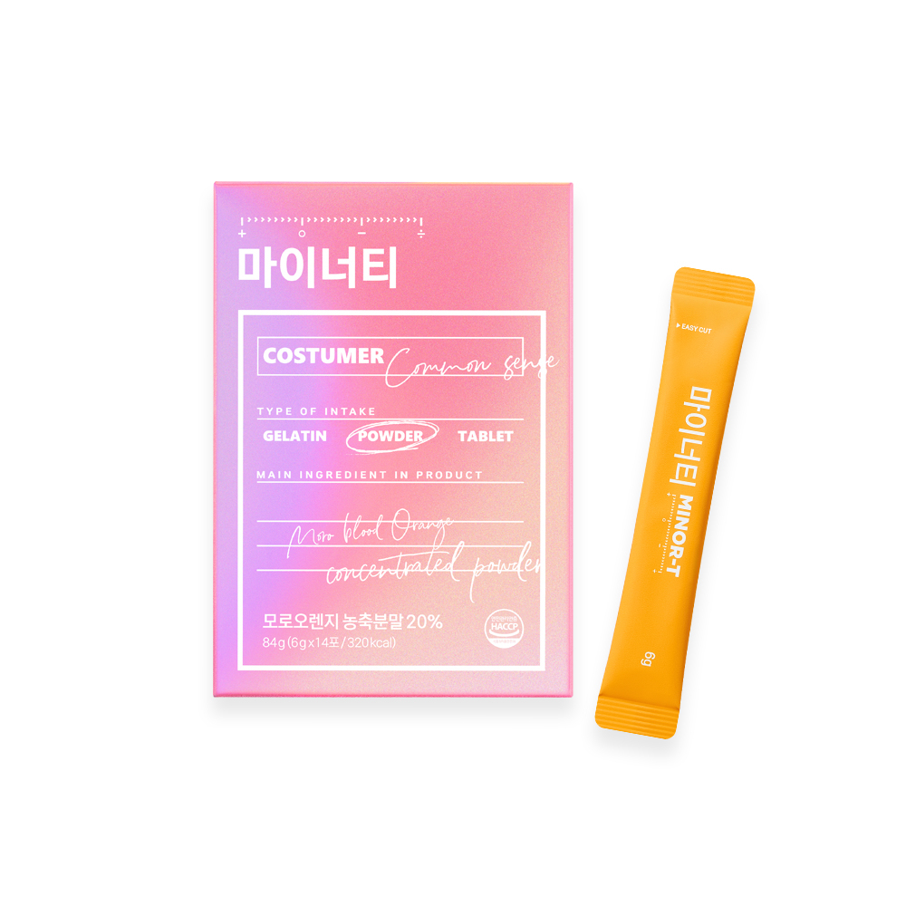 [1 BOX] MINOR-T, Diet vitamin that changes as soon as you shake it ...