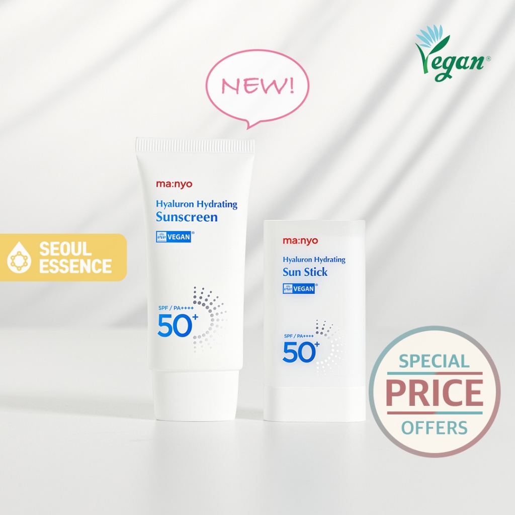 MANYO (ma:nyo) Hyaluron Hydrating Sunscreen 50ml / Sun Stick 18g - Non ...
