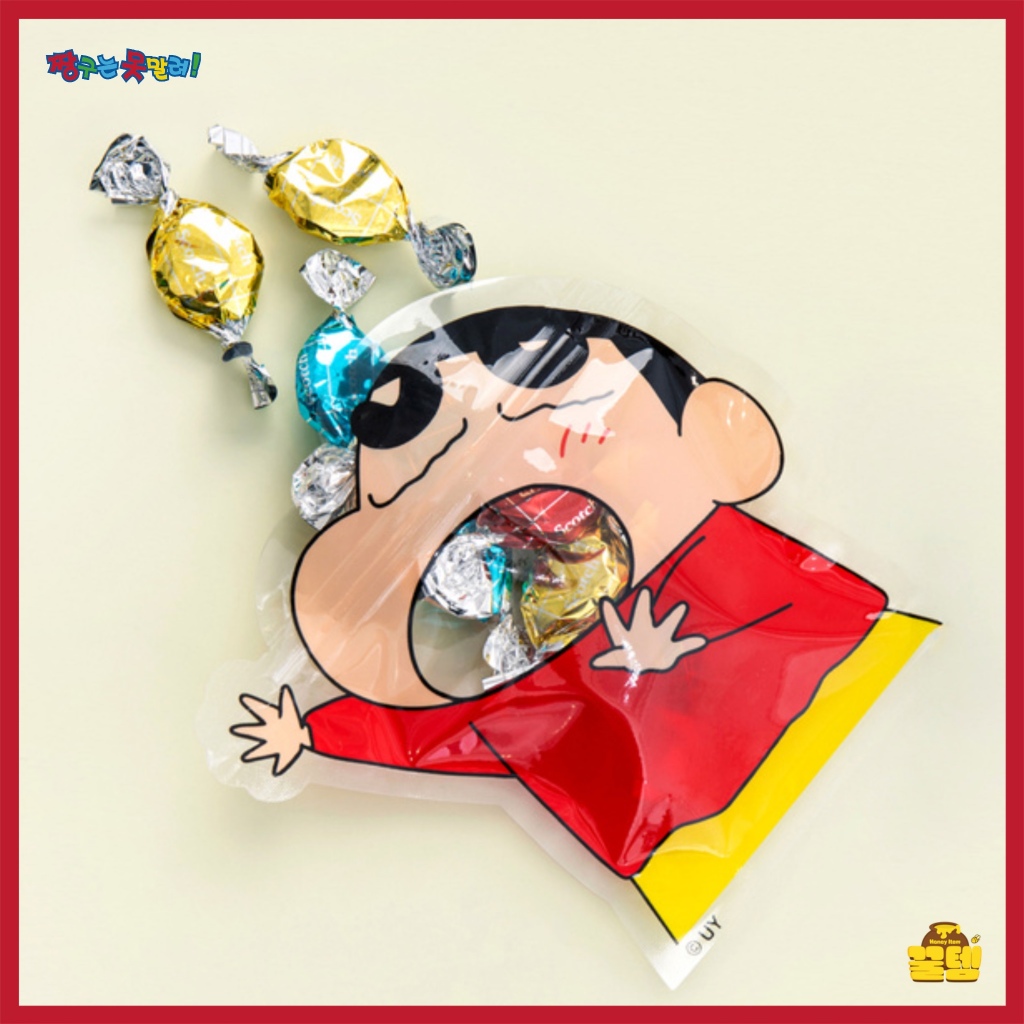 [Crayon Shin-chan] Shin-chan Face Shaped Packaging Bags (4 Pcs ...