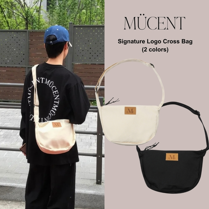 [MUCENT] Signature Logo Cross Bag (2 colors) | Shopee Philippines