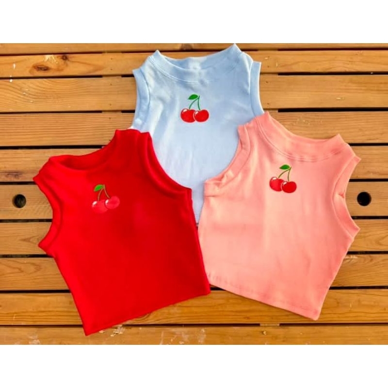 Cherry Racer Back Top for Kids (4-7 yrs old) | Shopee Philippines