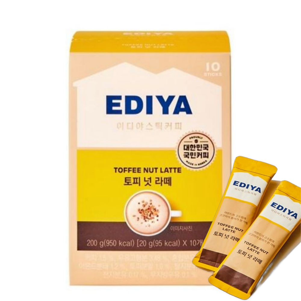 (10 CT Bundle) EDIYA Toffee Nut Latte Instant Coffee | Shopee Philippines