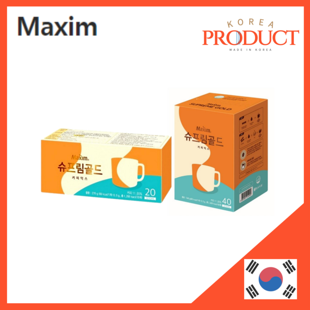 MAXIM Supreme Gold Coffee Mix (13.4g x 20T / 40T) 3 in 1 Instant Coffee ...