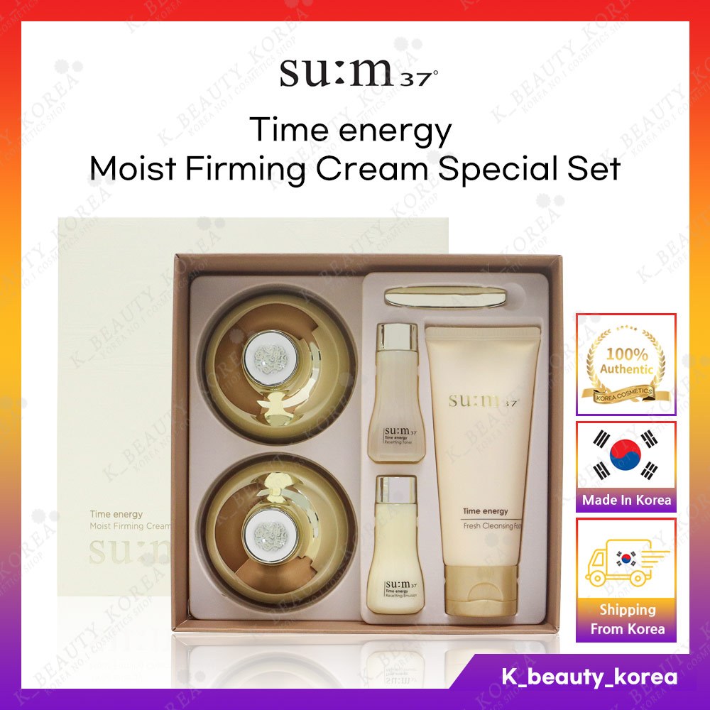 [SU:M37] Time energy Moist Firming Cream Special Set (80ml+50ml) / Skin Care Moisturizer [KOREA ...