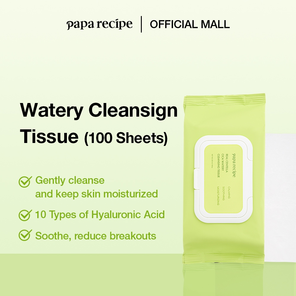 papa recipe Real Centella Cica Watery Cleansing Tissue (500ml * 100 ...