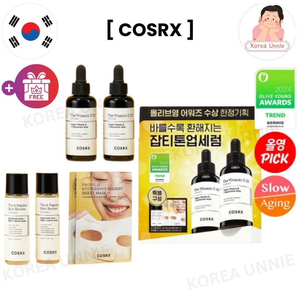 [ COSRX ] The Vitamin C 23 Serum 20g Double Set (+ Peptide Serum 30ml x 2 + Full Fit Mask 2 ...