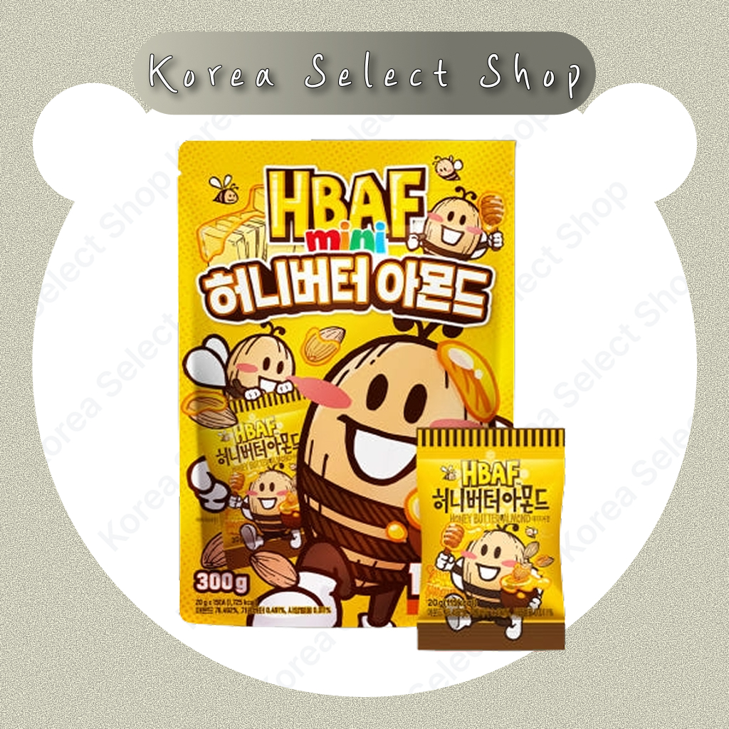 HBAF Mini Honey Butter Almond Pack 300g (20g x 15) – Made in Korea ...