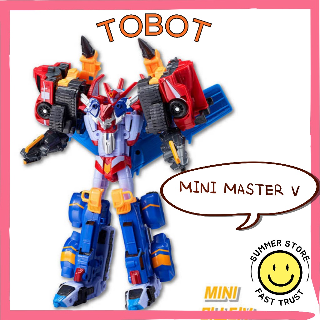 Tobot V Mini MASTER V 6 vehicles transform into a combined Robot Toy ...