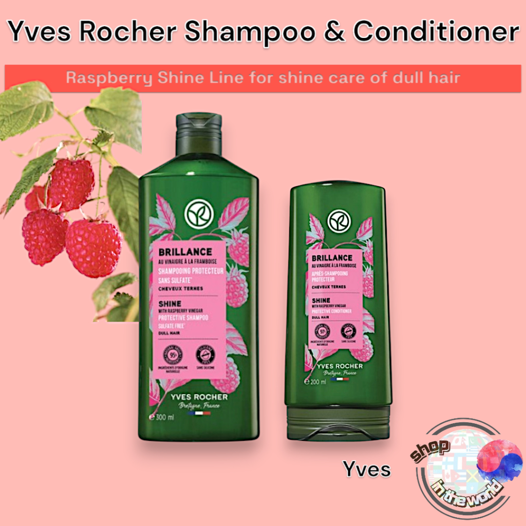 Yves Rocher Raspberry Shine Shampoo & Conditioner | Shopee Philippines