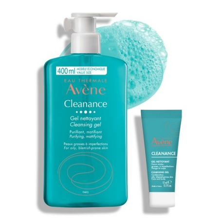 Avene Cleanance Mildly Acidic Cleansing Gel 400ml+Cleanance Power ...