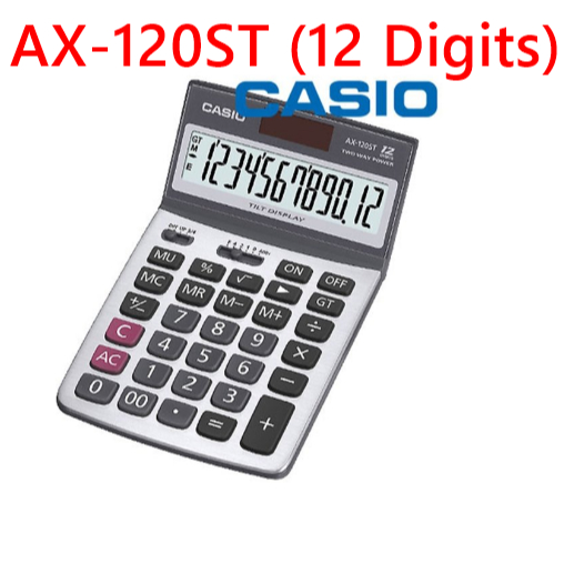 [Casio] AX-120ST 12 Digits Calculator Metal Faceplate Extra large display | Shopee Philippines