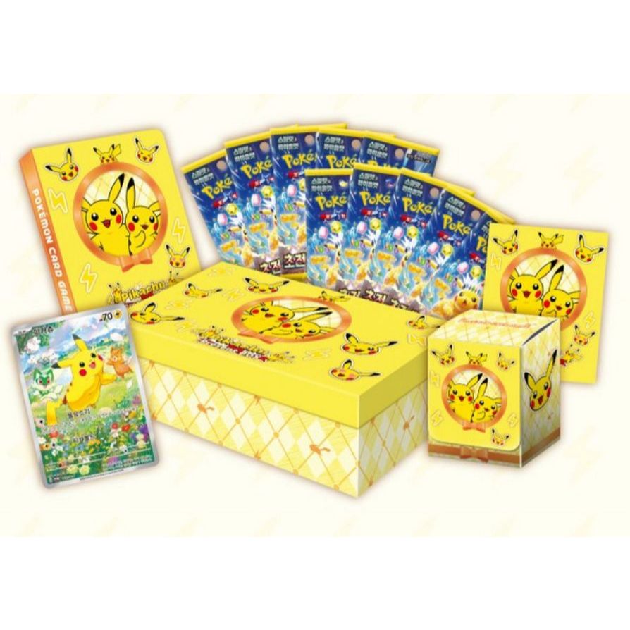 [Pokemon] Pikachu Present Box Surging Spark 10 Booster Packs Set ...