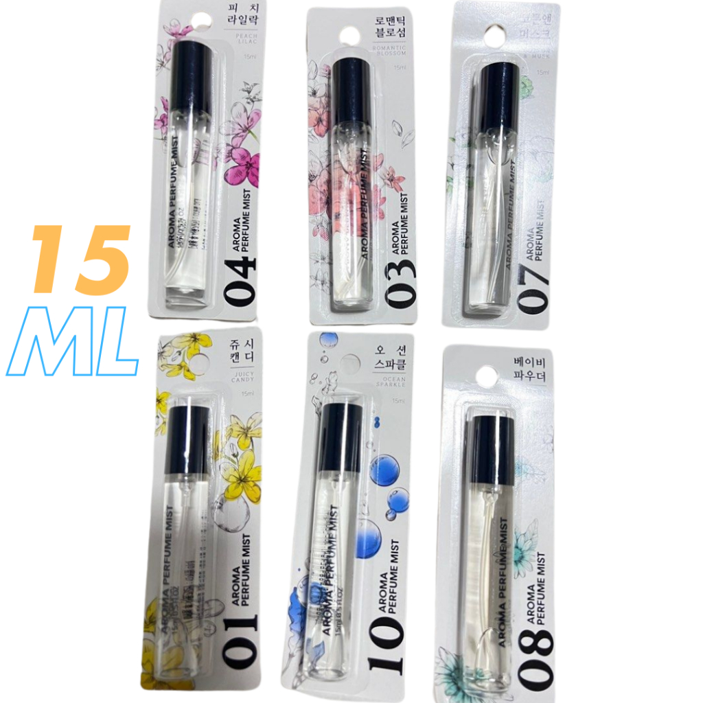 Daiso Body Mist Spray 15ml (Peach Lilac | Baby powder | Cotton and musk ...