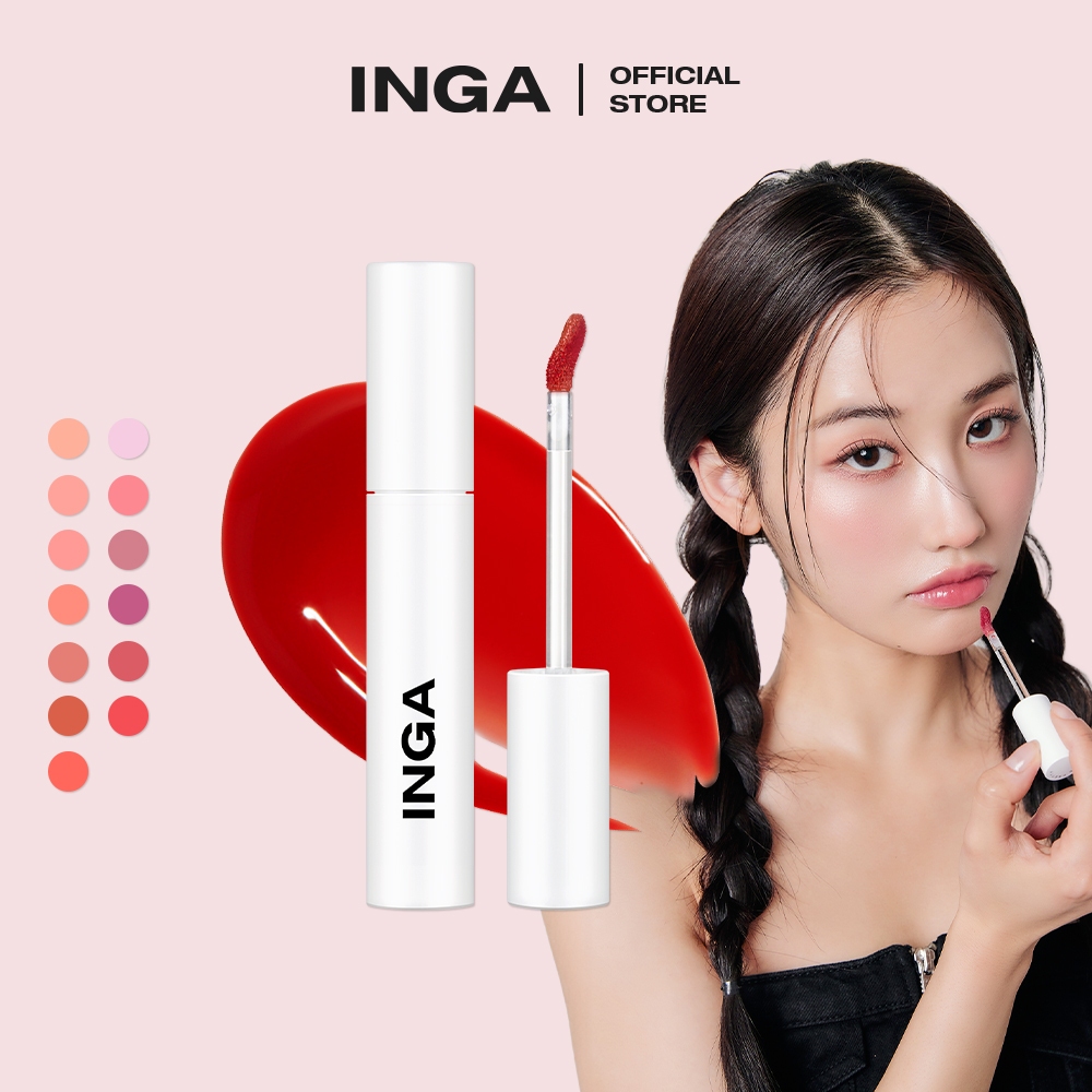 INGA Glassy Water Glow Lip Tint (SNOWY_13 colors) | Shopee Philippines