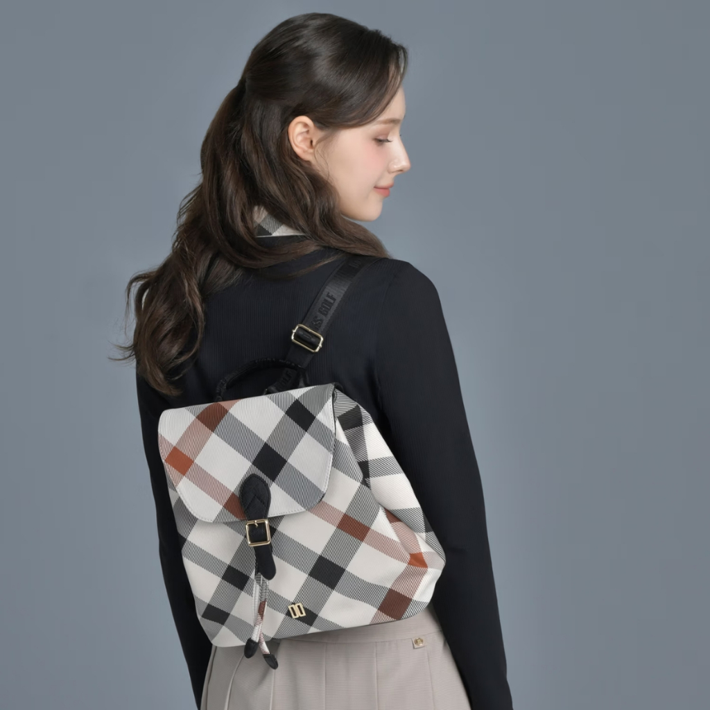 DAKS Beige House Check Lightweight Backpack Daily Travel Bag / from ...