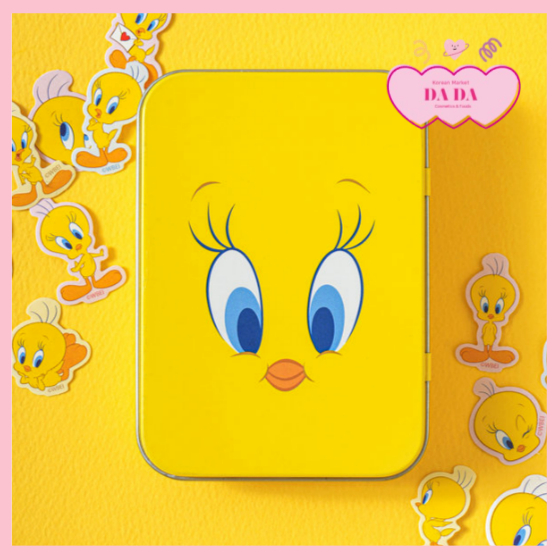 Daiso Korea Tweety Sticker & Tin Set/Sticker Box Case/Cute Character ...