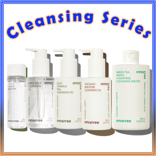 innisfree Cleanser Bundle #2 (Apple Seed Lip & Eye Remover, Green Tea Cleansing , Apple Seed ...